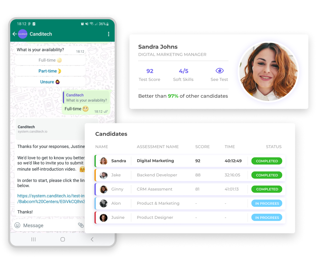 Automated Recruitment Chatbot to Streamline your Hiring | Canditech